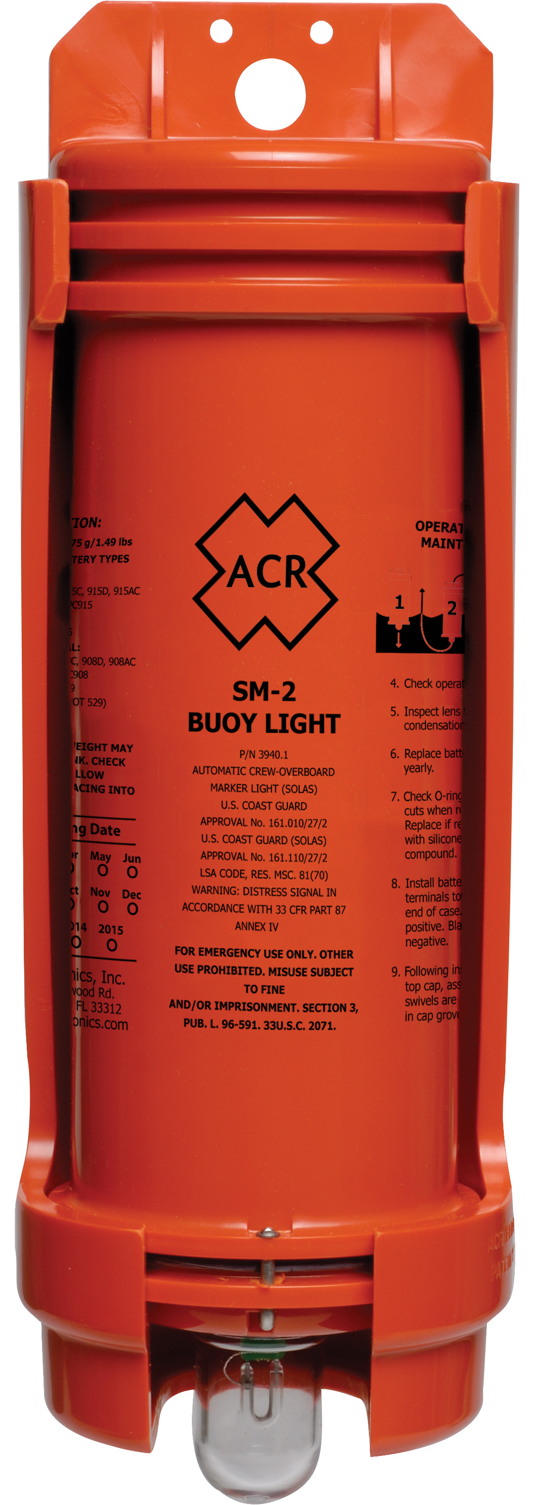 SM-2 Marker Light Automatic Crew Overboard Marker Light